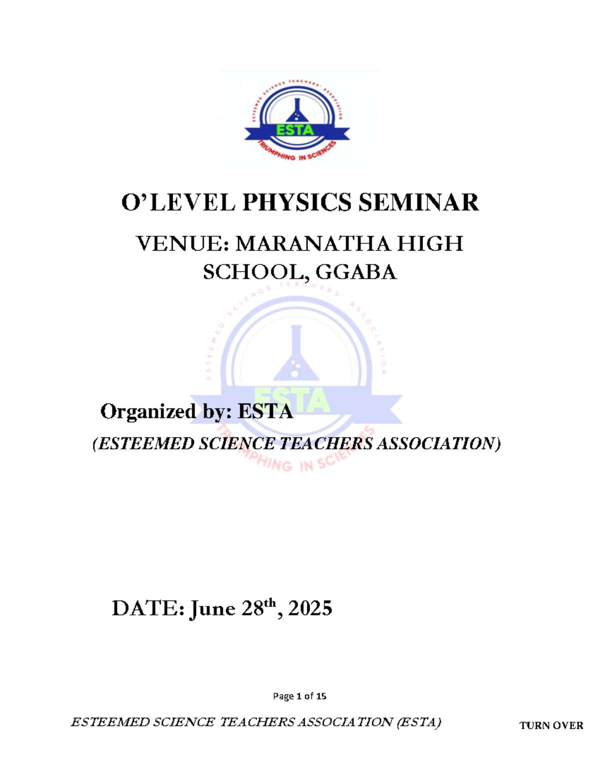 Physics O' Level Seminar 2025 - Light, Waves, and Radiation Insights ...