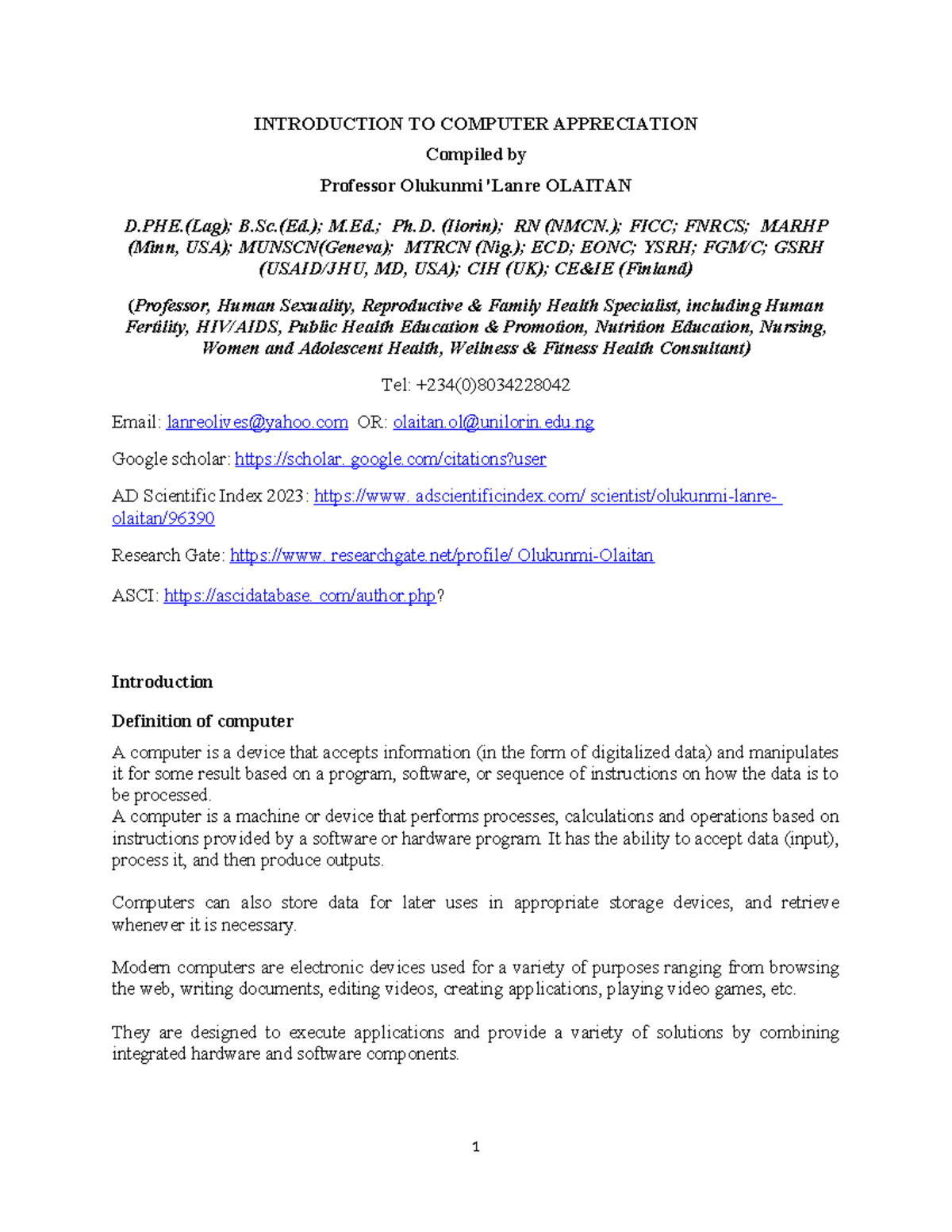 Introduction to Computer Appreciation: A Comprehensive Guide for 2024 ...