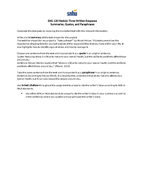 ENG 190 Module Four Persuasive Essay Outline - For some writers, it ...