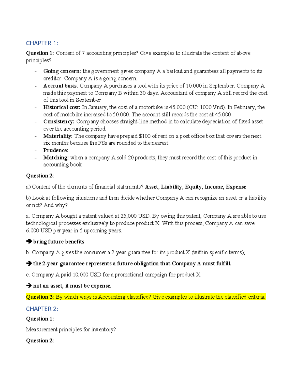 Financial Accounting Principles & Practices: CHAPTER 1-6 Overview - Studocu
