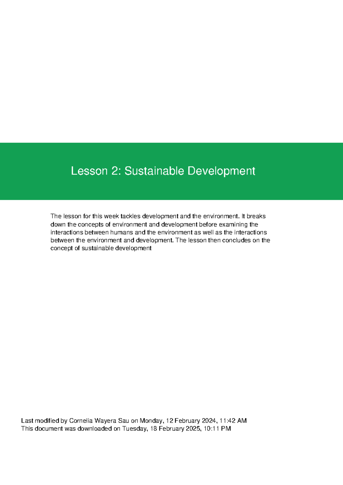 Export Lesson 2 Sustainable Development 2025-02-18 2211le - Lesson 2 ...
