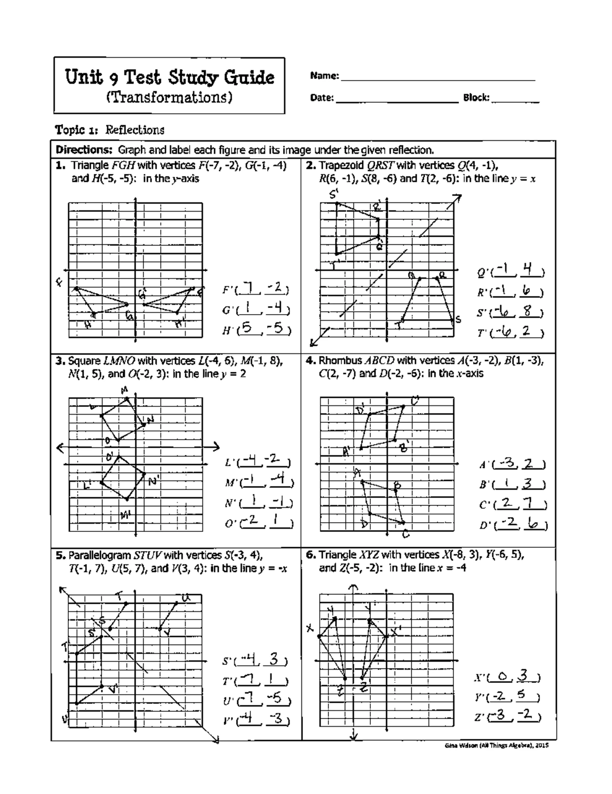 Unit 3 Test Review Key - Complete Answer Guide - Studocu