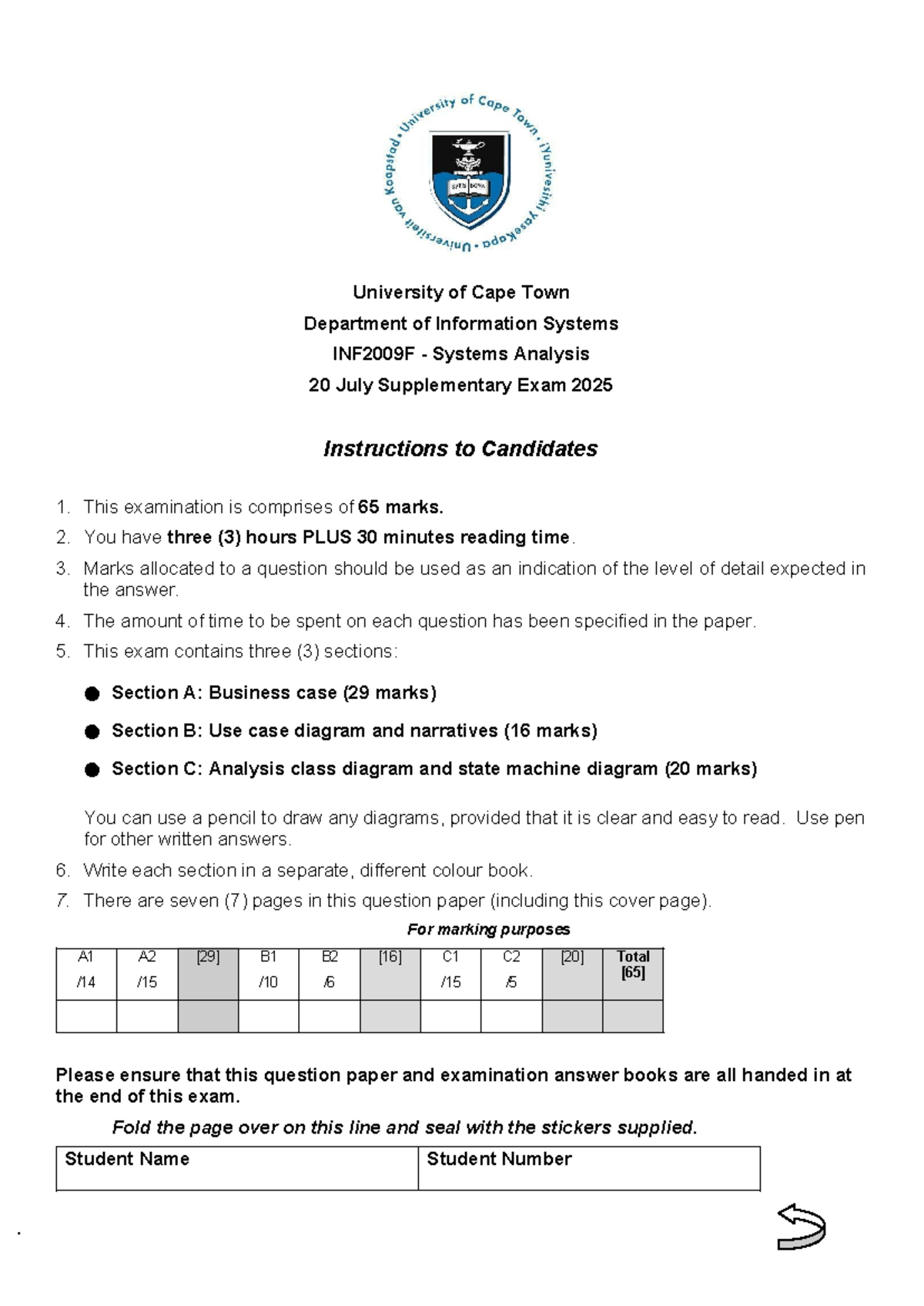 INF2009F Systems Analysis Supplementary Exam 2025: QuickBite Case Study ...
