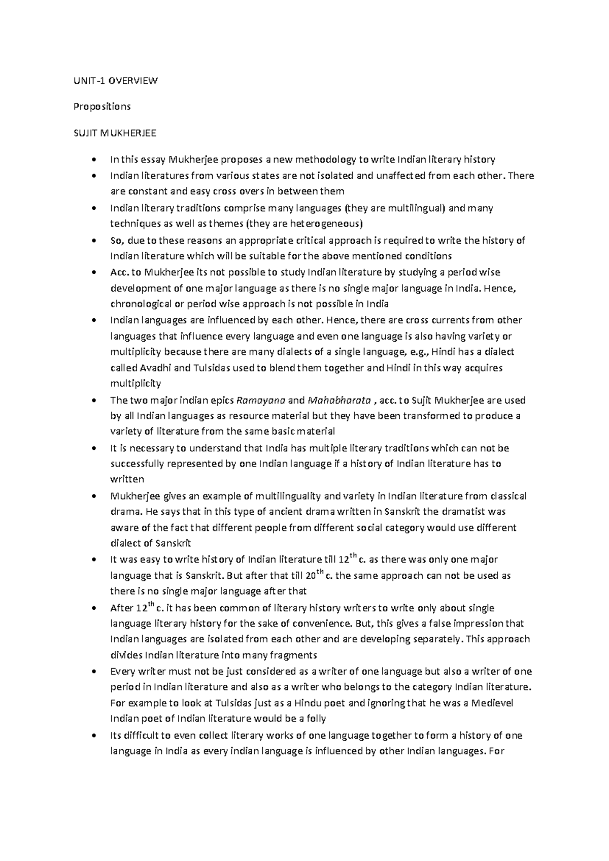 Propositions by Sujit Mukherjee - UNIT-1 OVERVIEW Propositions SUJIT ...