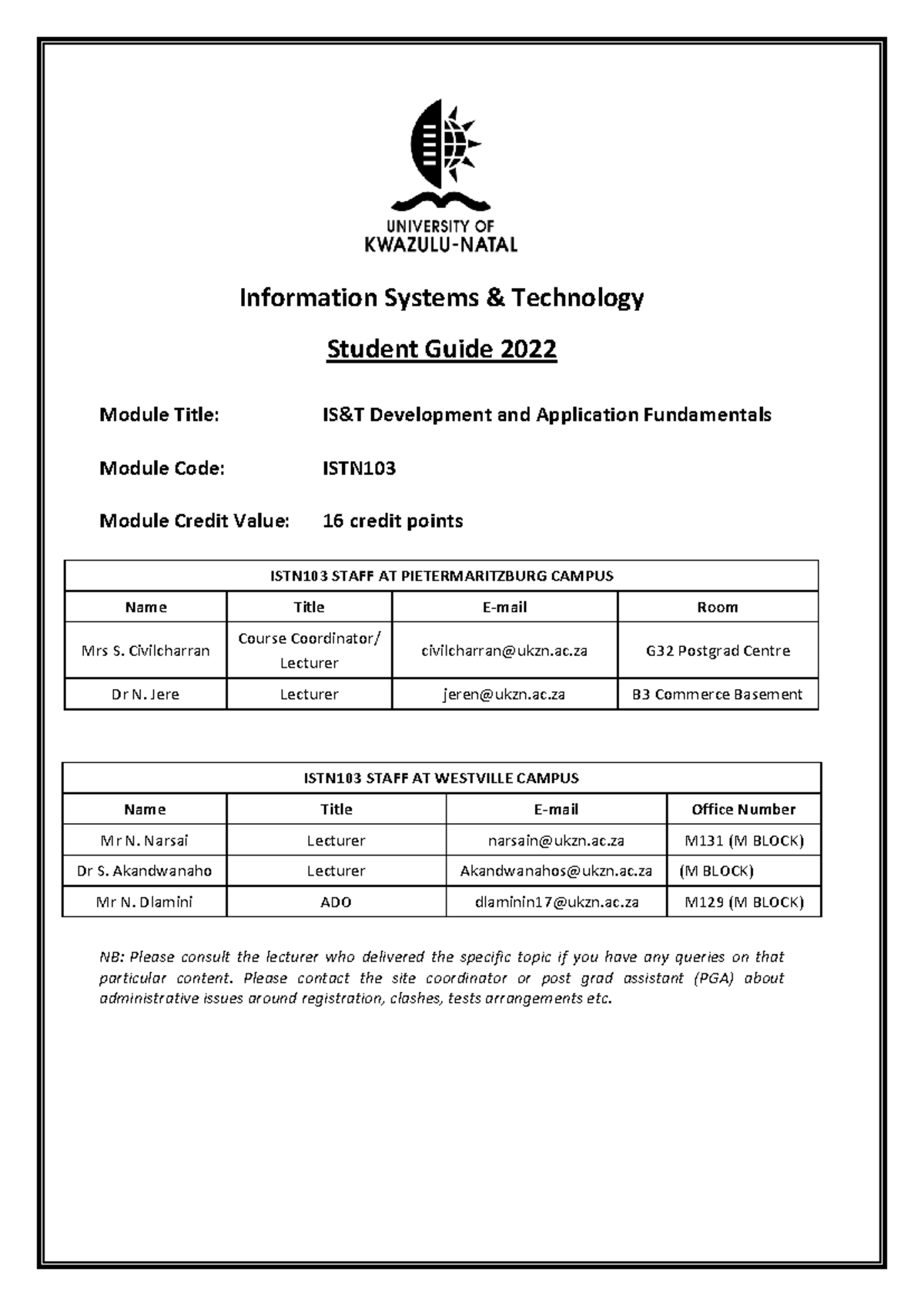 ISTN103 Student Guide 2022 V1 - Information Systems & Technology Student Guide 2022 Module - Studocu