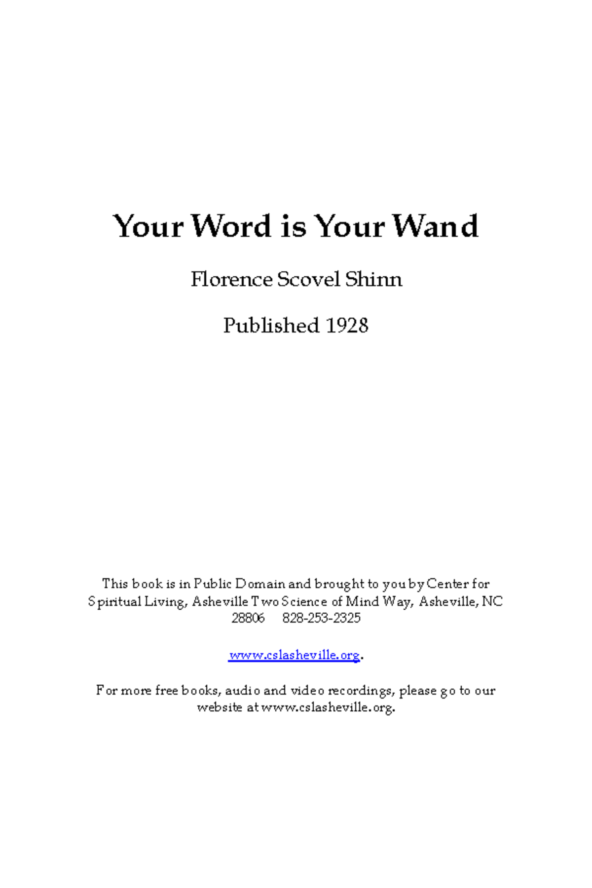 10. Your Word is Your Wand author Florence Scovel Shinn - Your Word is ...