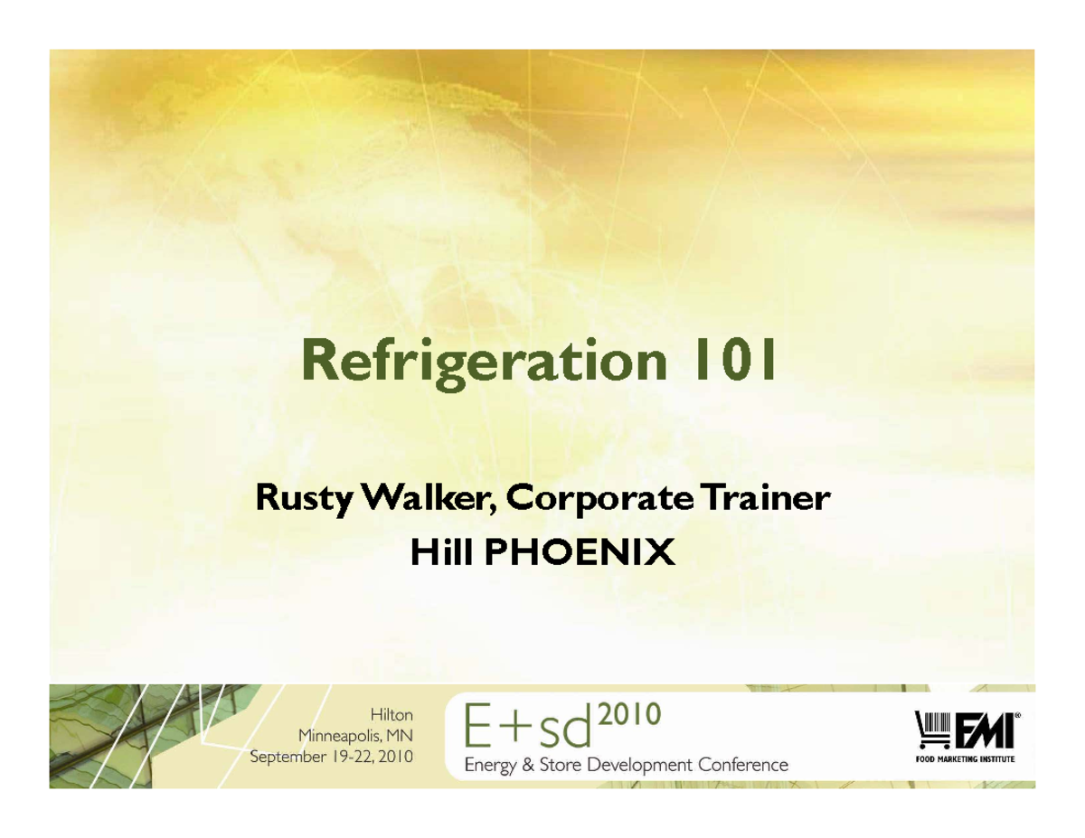 Refrigeration 101: Basic Concepts of Heat Transfer and Cycle - Studocu