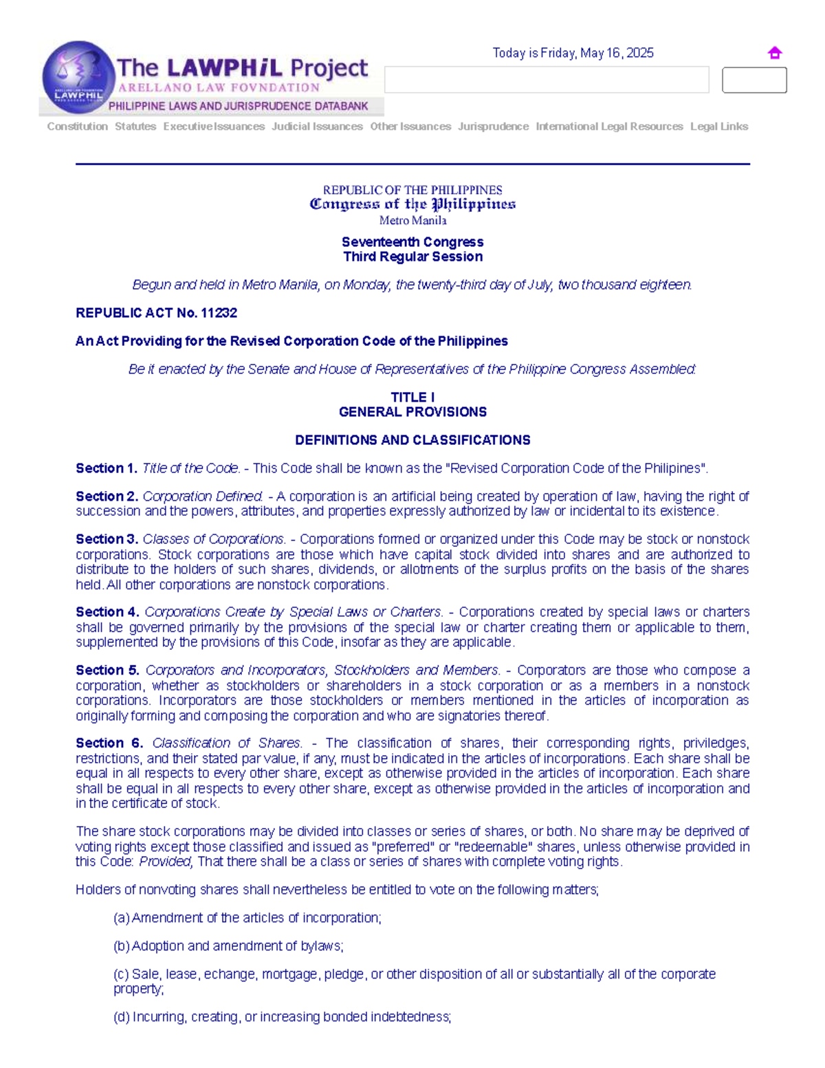 RCC - Revised Corporation Code Overview and Key Provisions - Studocu