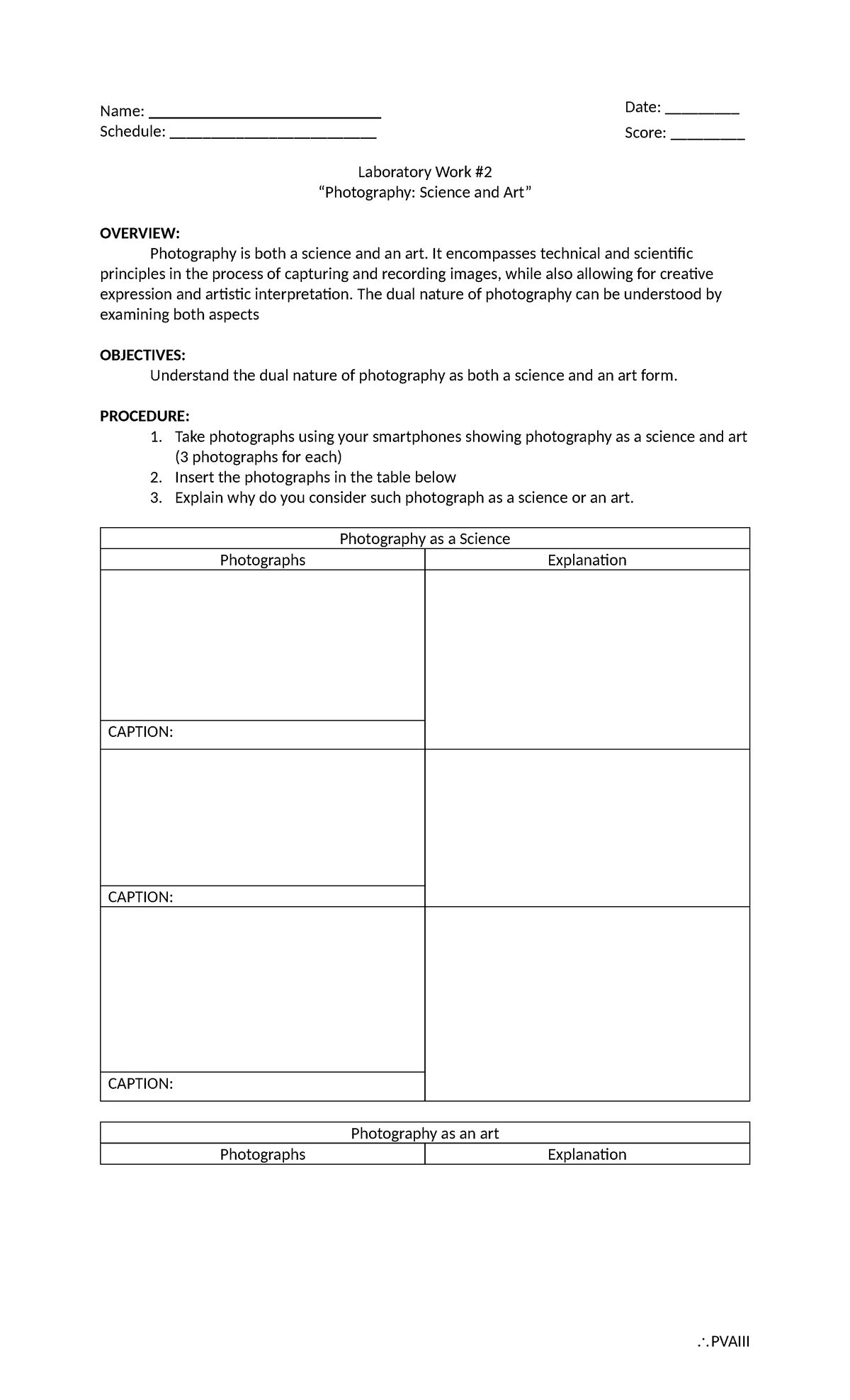 LAB #2 - Forensic Photography: The Science and Art of Images - Studocu