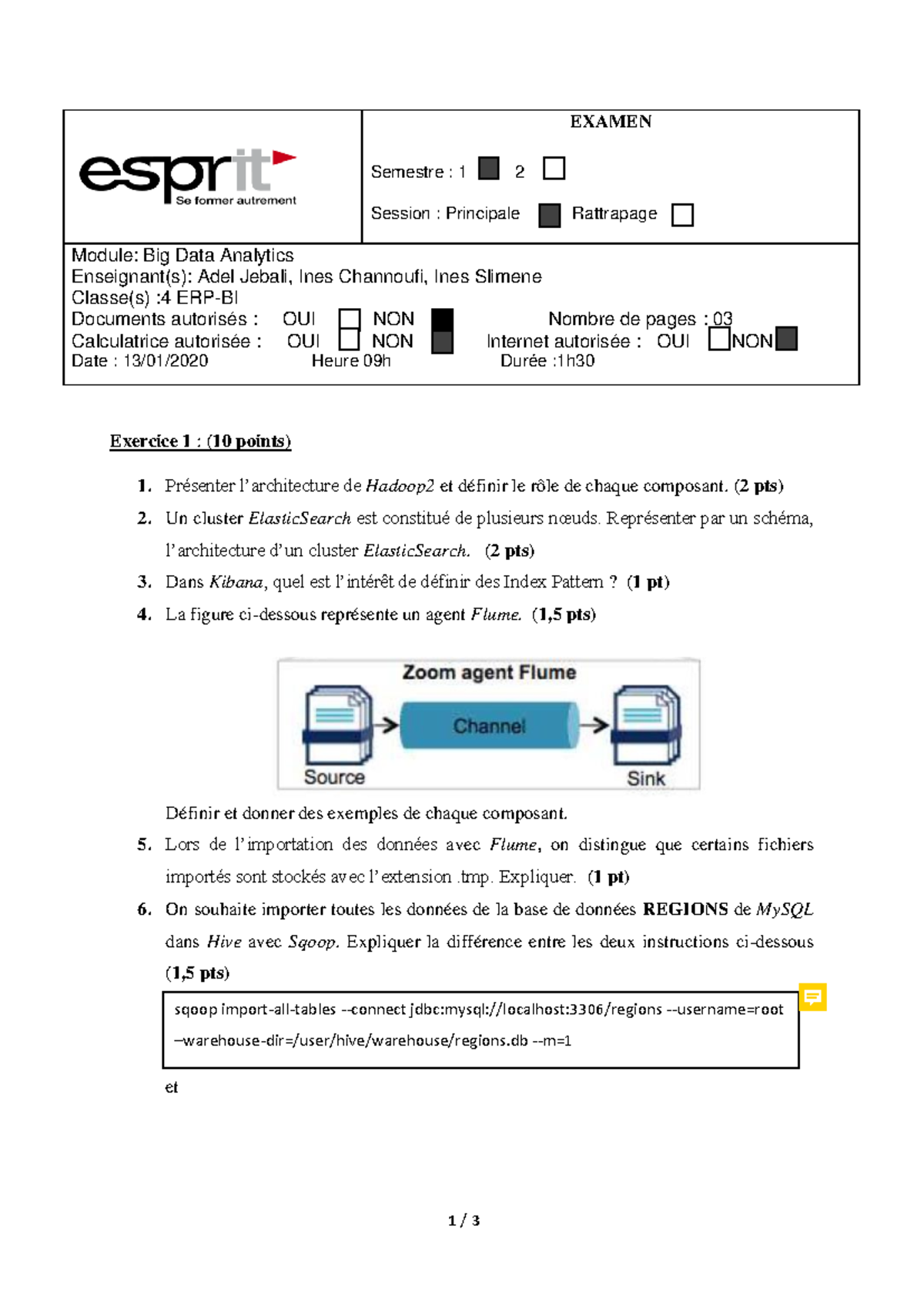 Big Data Analytics Exam 2020 - Multiple Questions & Exercises - Studocu