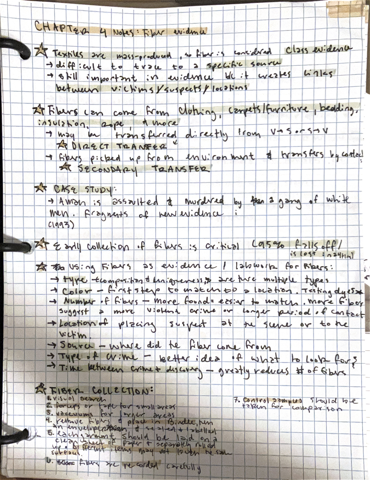 Chapter 4 notes: Fiber evidence - CHAPTER 4 Notes FileN widmu Textiles ...