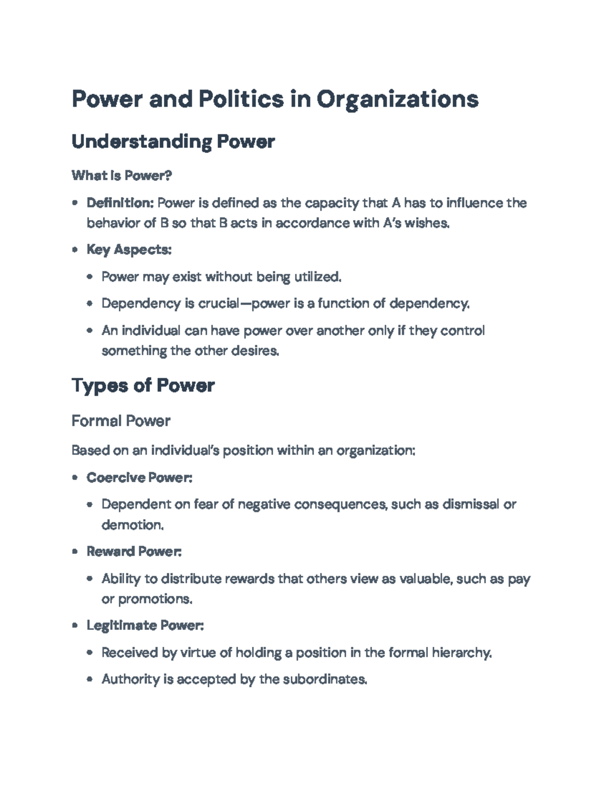 Power and Politics in Organizations: Understanding Influence and ...