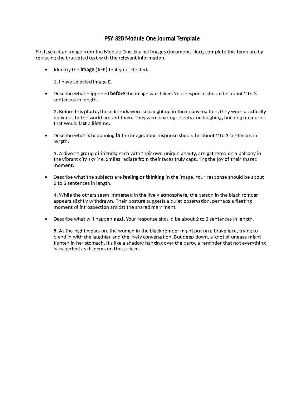 PSY 328 Module One Journal Image Analysis and Reflections - Studocu