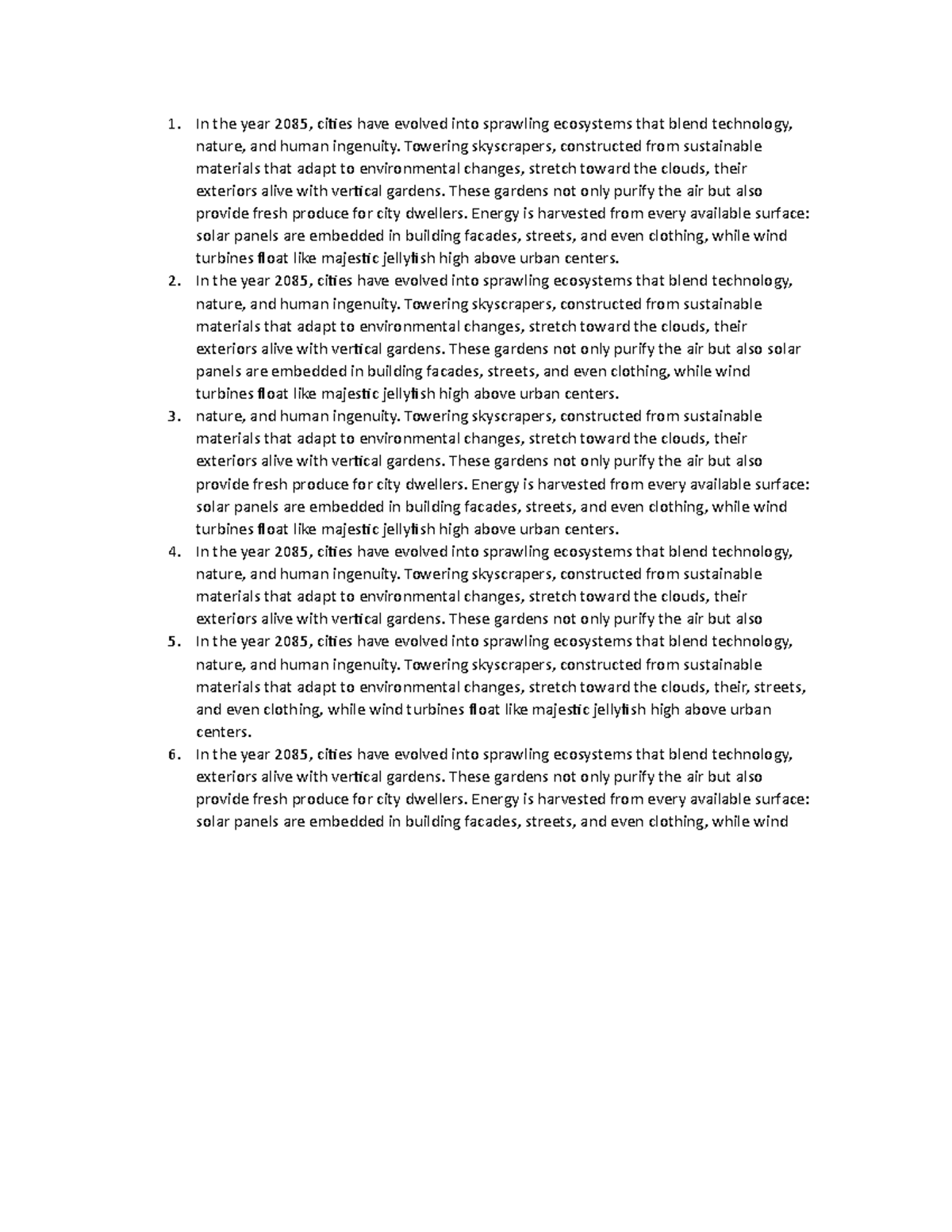 ECO 101: Homework 1 - Future Cities in 2085: Tech and Nature ...