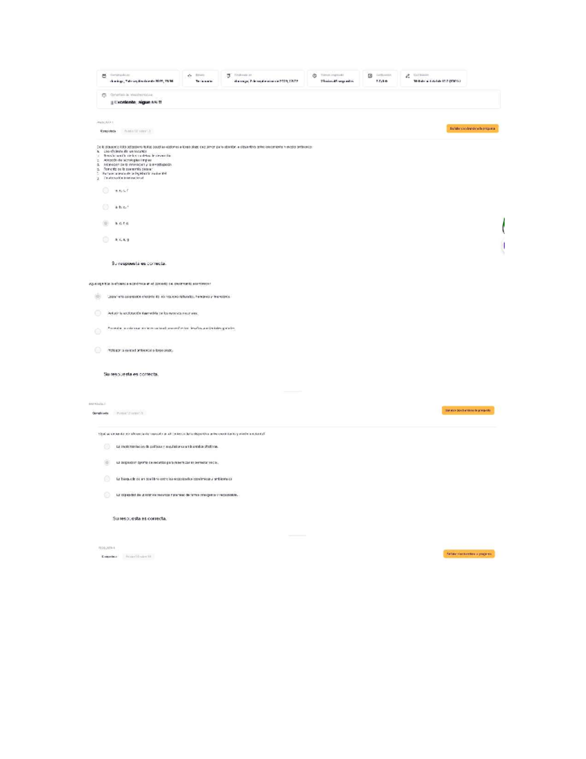 Desarrollo Sustentable Examen Semana 1 - Calificaciones y Comentarios - Studocu