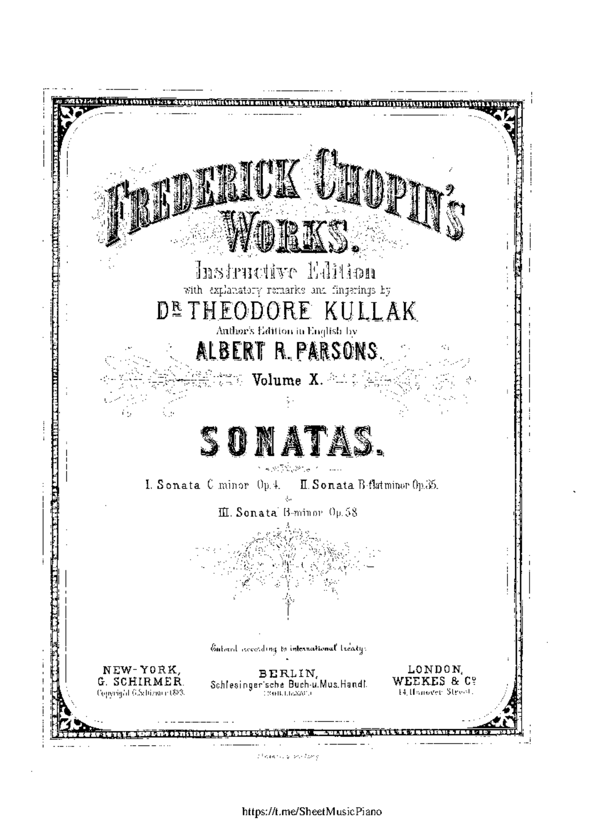 Frederick Chopin - Works Volume 10 Sonatas - Music Performance - Studocu