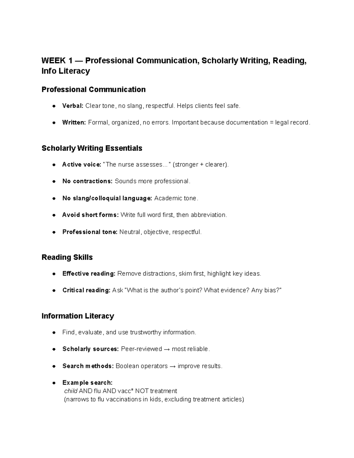 WEEKLY Professional Communication & Writing Skills Guide - Studocu