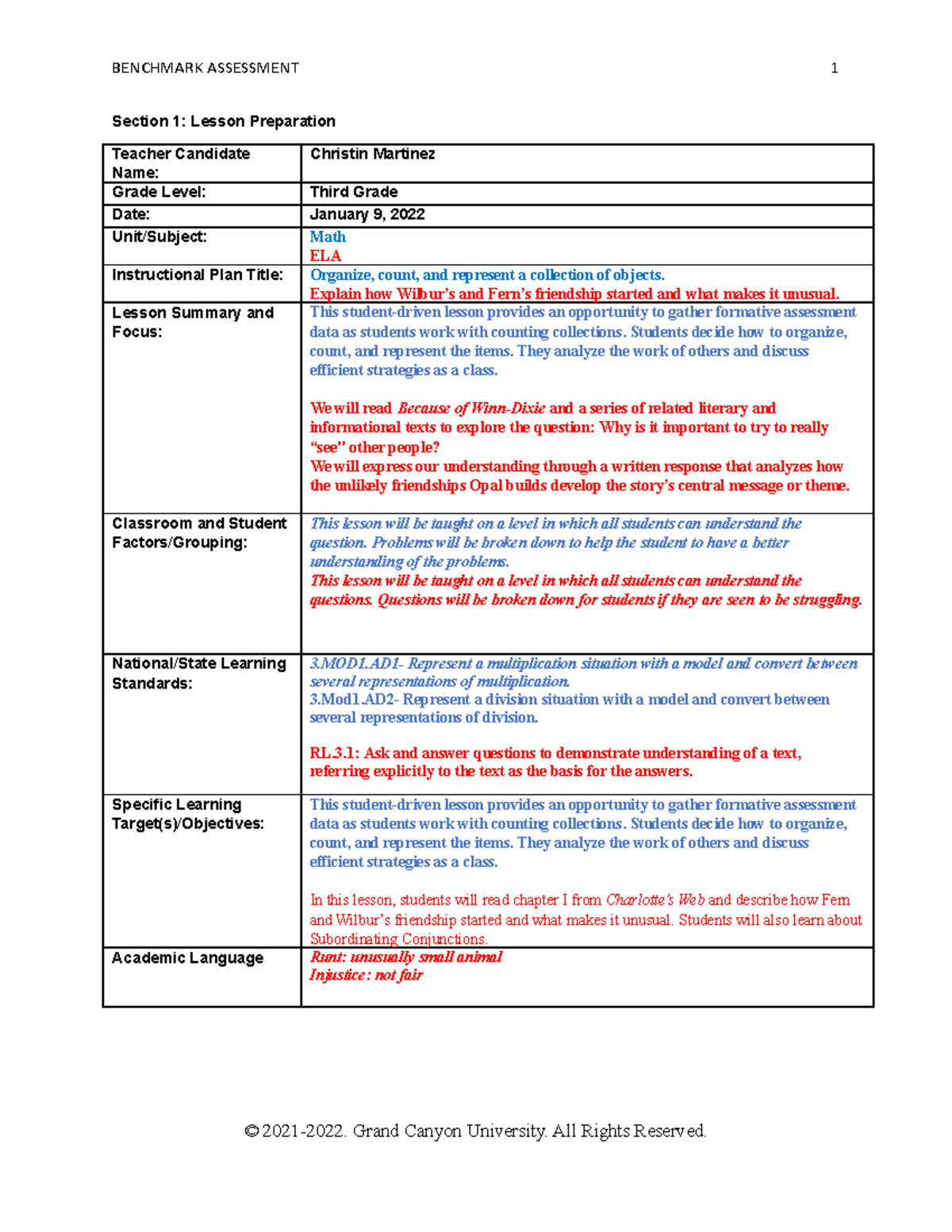 Coe-lesson-plan-template - Section 1: Lesson Preparation Teacher ...