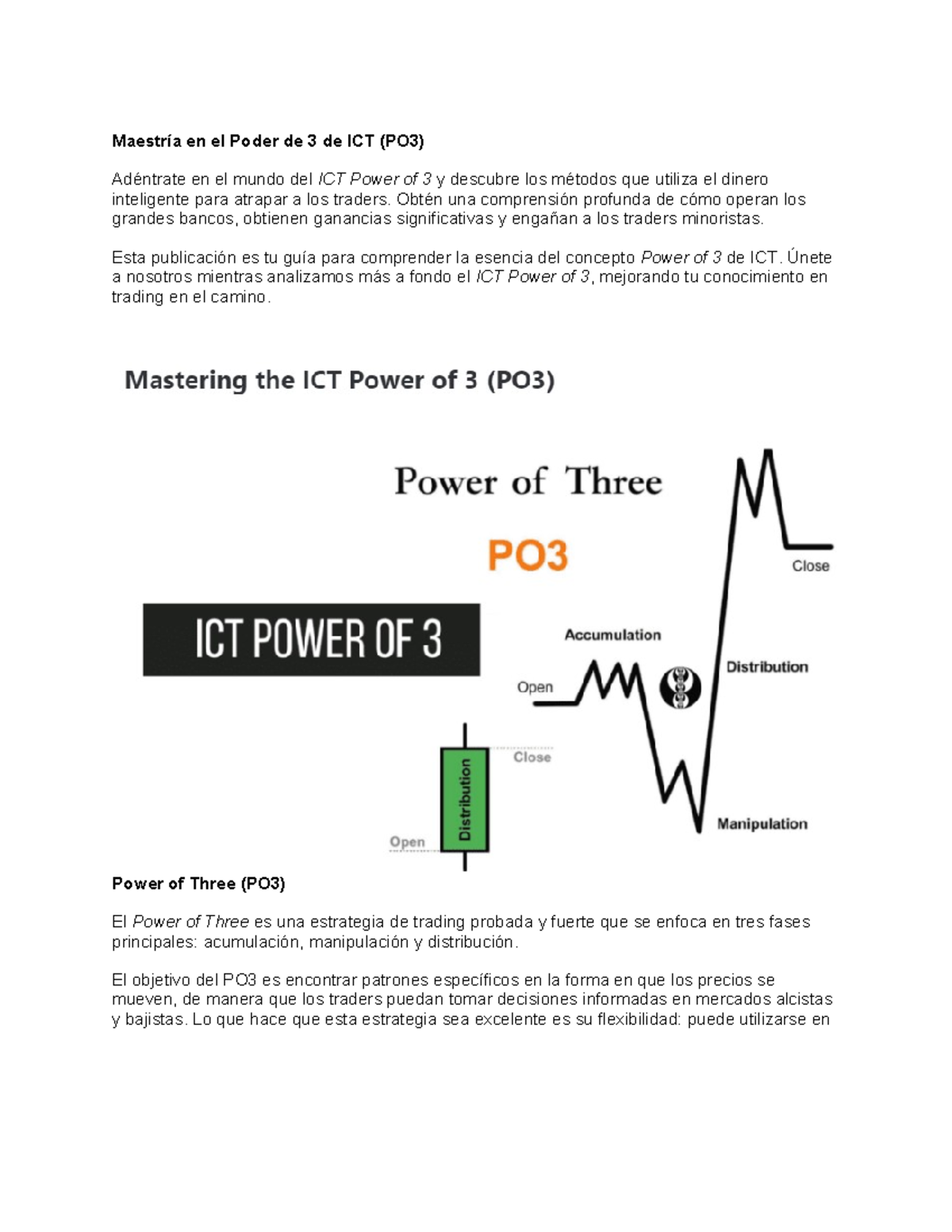 Guía Completa del PO3 en Trading e Inversiones (PO3) - Studocu
