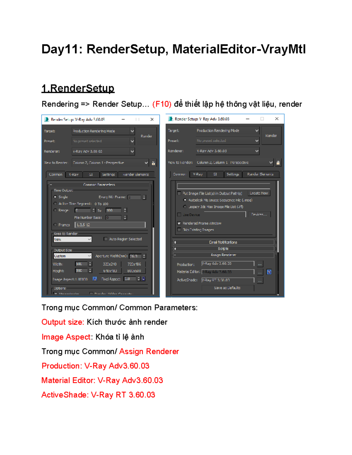 11.Render Setup & Material Editor: Vray Mtl Guide - Studocu