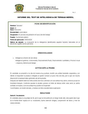 Aspectos y Aplicación del Test LIFO: Significado y Objetivos - Studocu