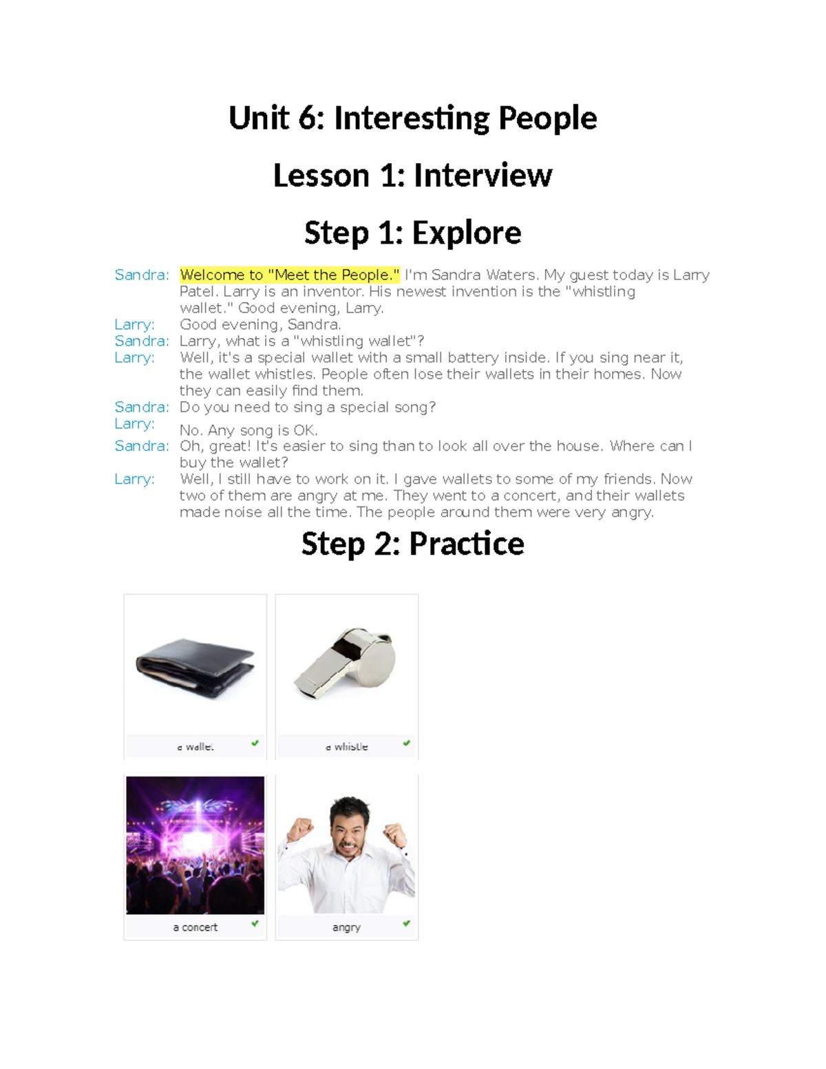 Ingles Basico 4: Unit 6 - Engaging Interviews & Movie Stars ...