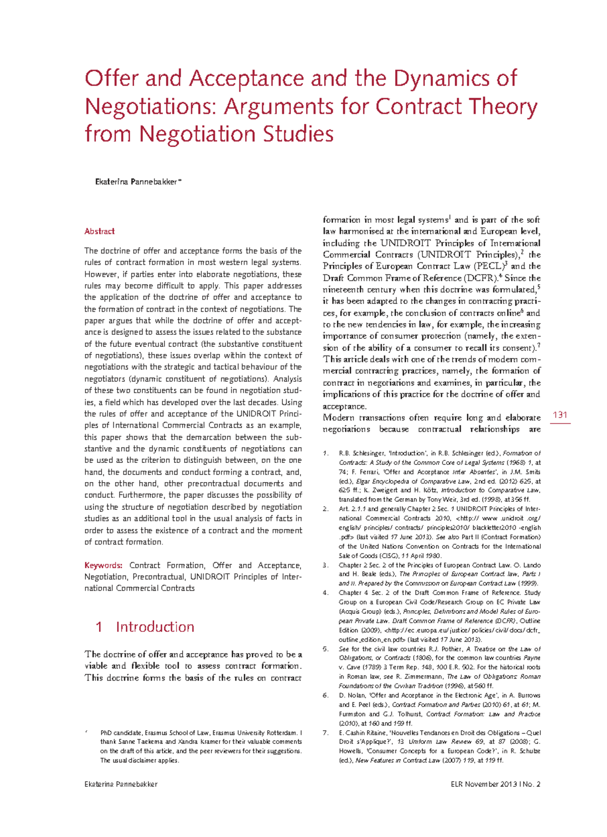 Contract Formation in Negotiations: Insights from Offer and Acceptance ...