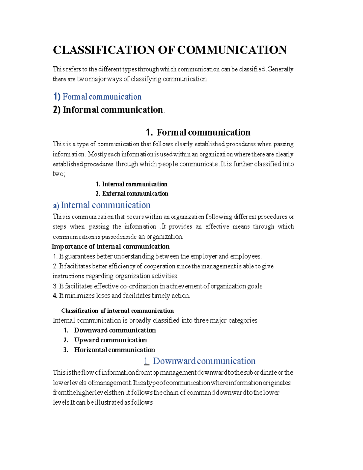 Classification of Communication: Formal & Informal Types - Studocu
