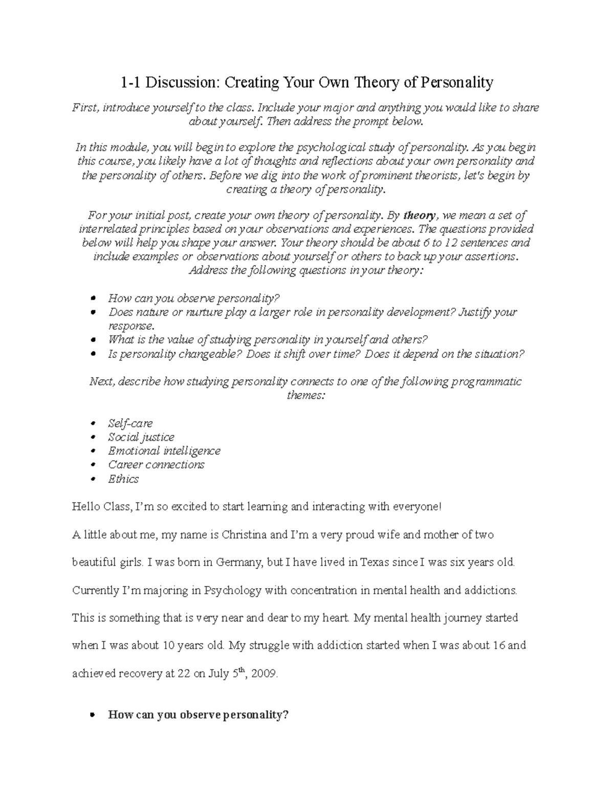 6-1 Discussion Gender Identity - For your initial post, review Applying ...