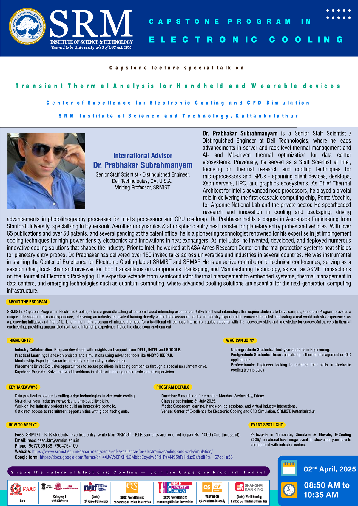 Capstone Program in Electronic Cooling: Special Lecture Insights - Studocu