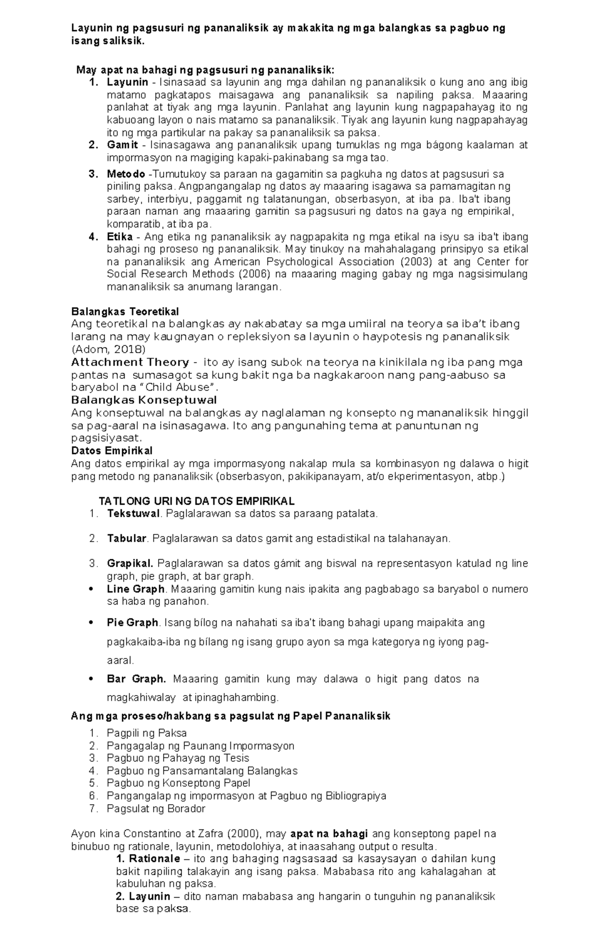 Pagbasa-Rebyuwer: Pagsusuri ng Pananaliksik at Balangkas 1st Sem - Studocu