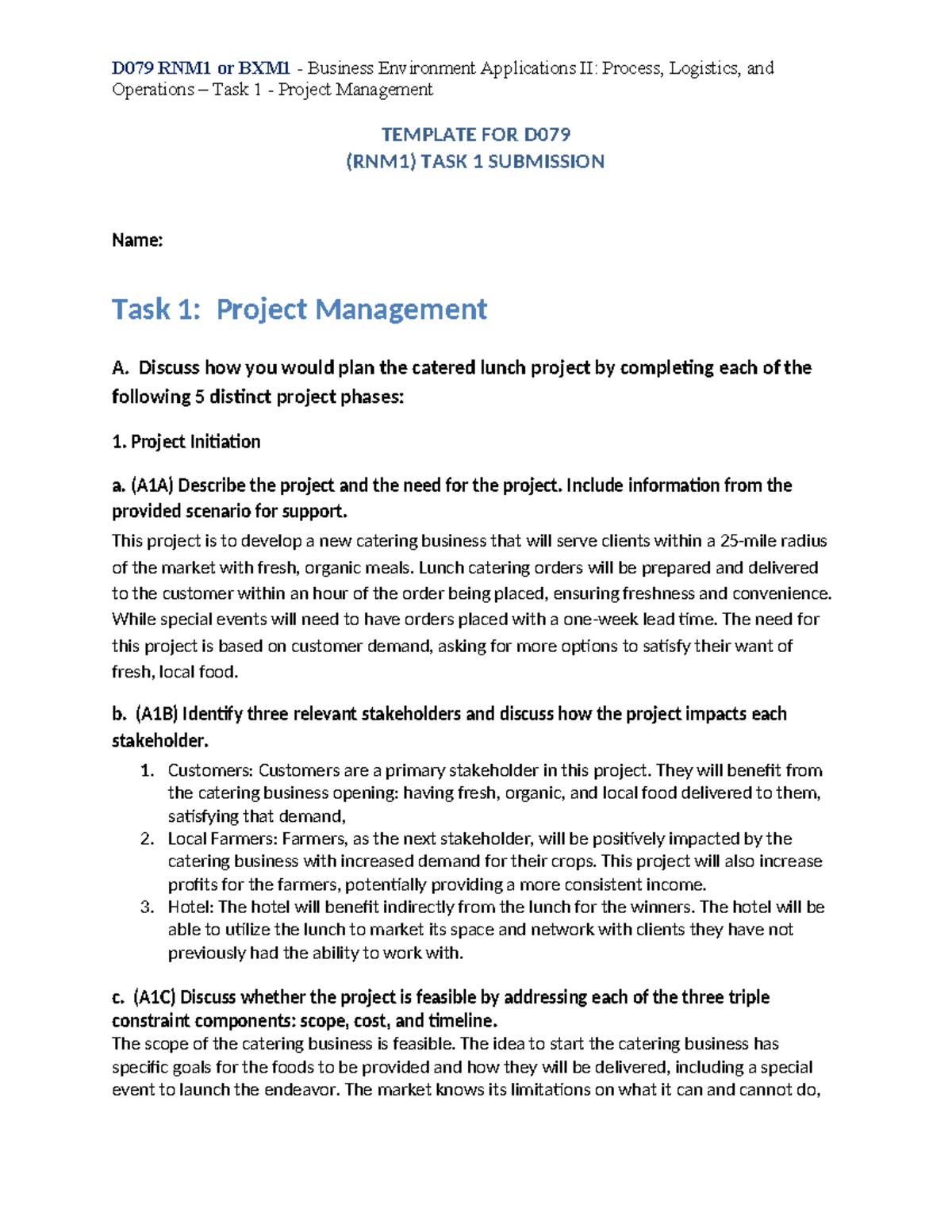 Task 1 D079 Attempt 2 - Additional info added in yellow to get to a ...