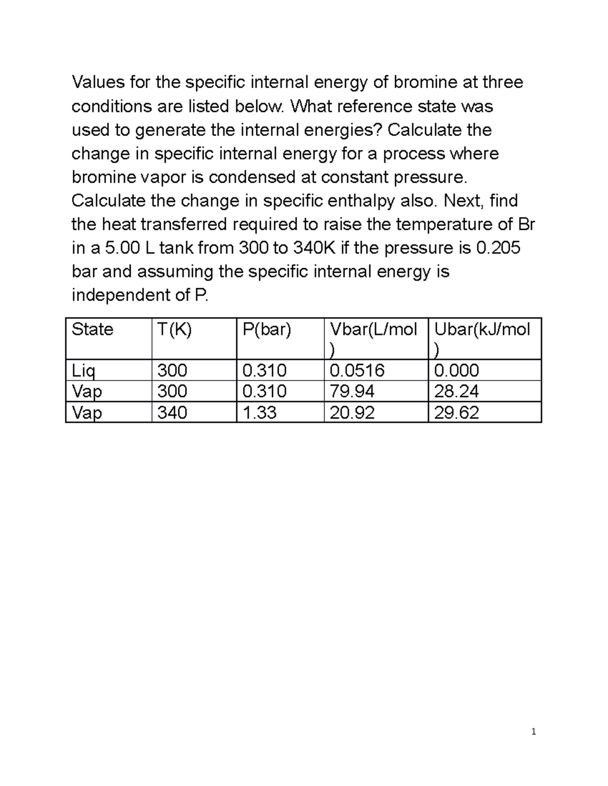 Chapter 7 Tut 1 - Spring 2016 Dr. William Epling - Values for the ...