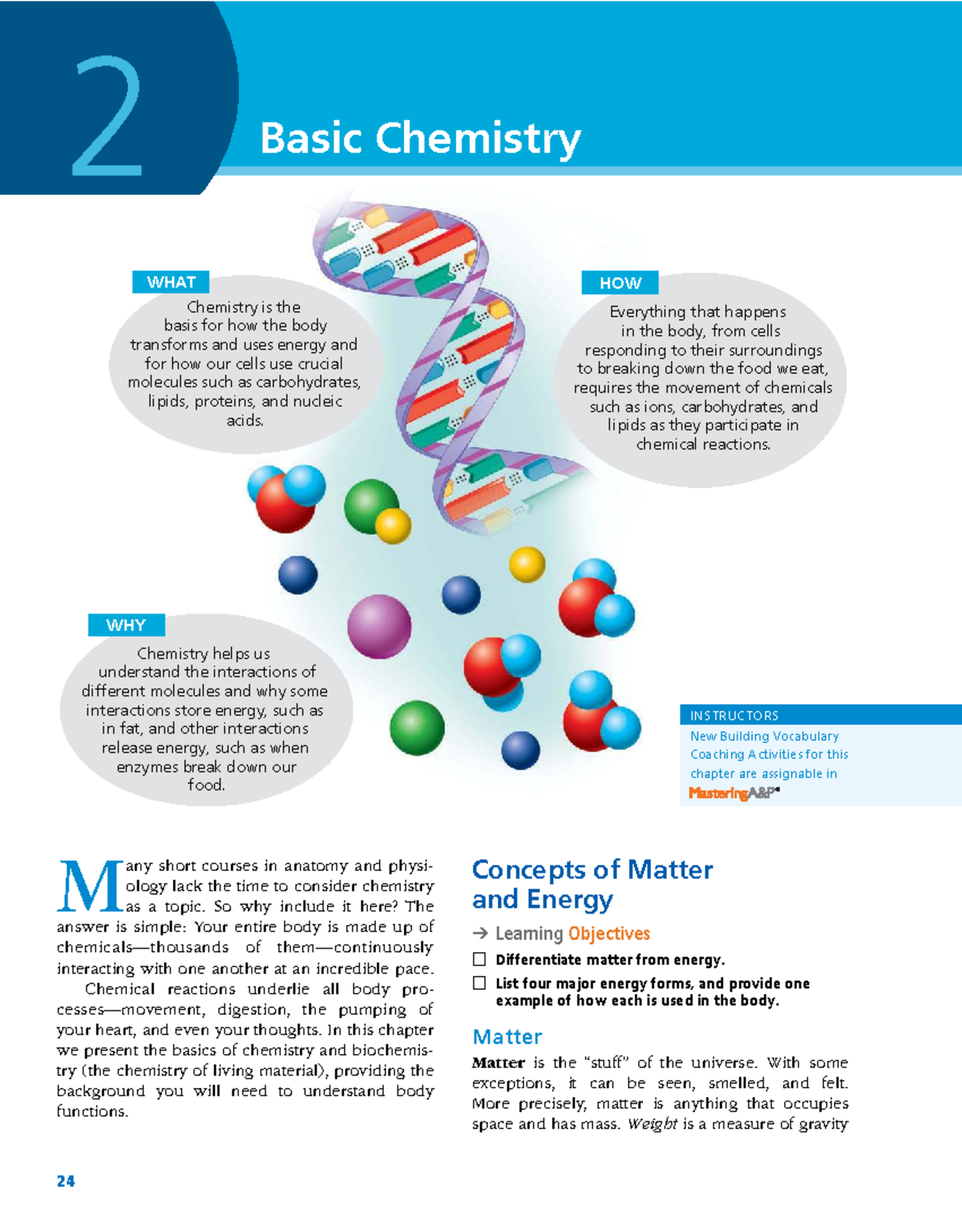 Chapter 2: Basic Chemistry - Understanding Matter and Energy in the Body - Studocu