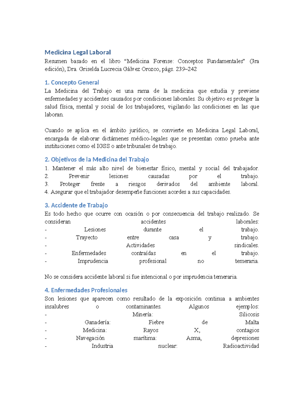 Medicina Legal Laboral: Resumen y Caso Práctico (Tarea) - Studocu