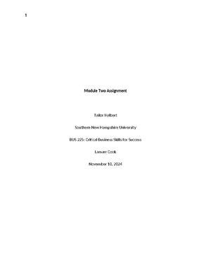 ACC 317 Module Two Short Paper - ACC 317 Module Two Short Paper ACC 317 ...
