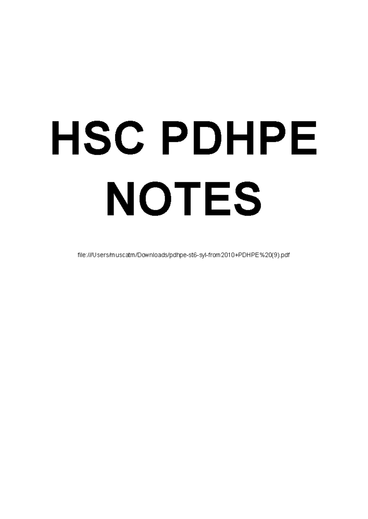 Pdhpe 2023 Strategies and Impact on Young People's Health - Studocu