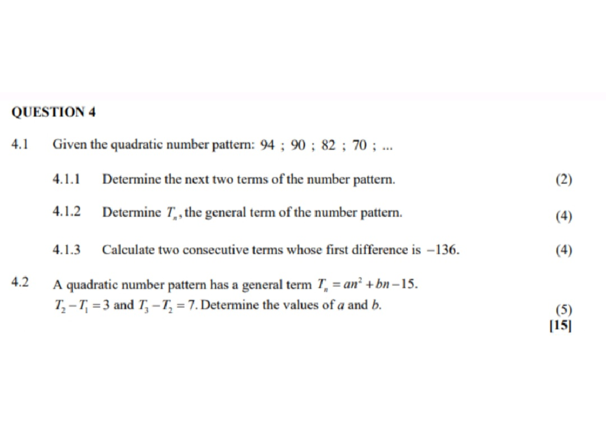 Grade 11 Measurement & Number Patterns: Question Analysis and Solutions ...