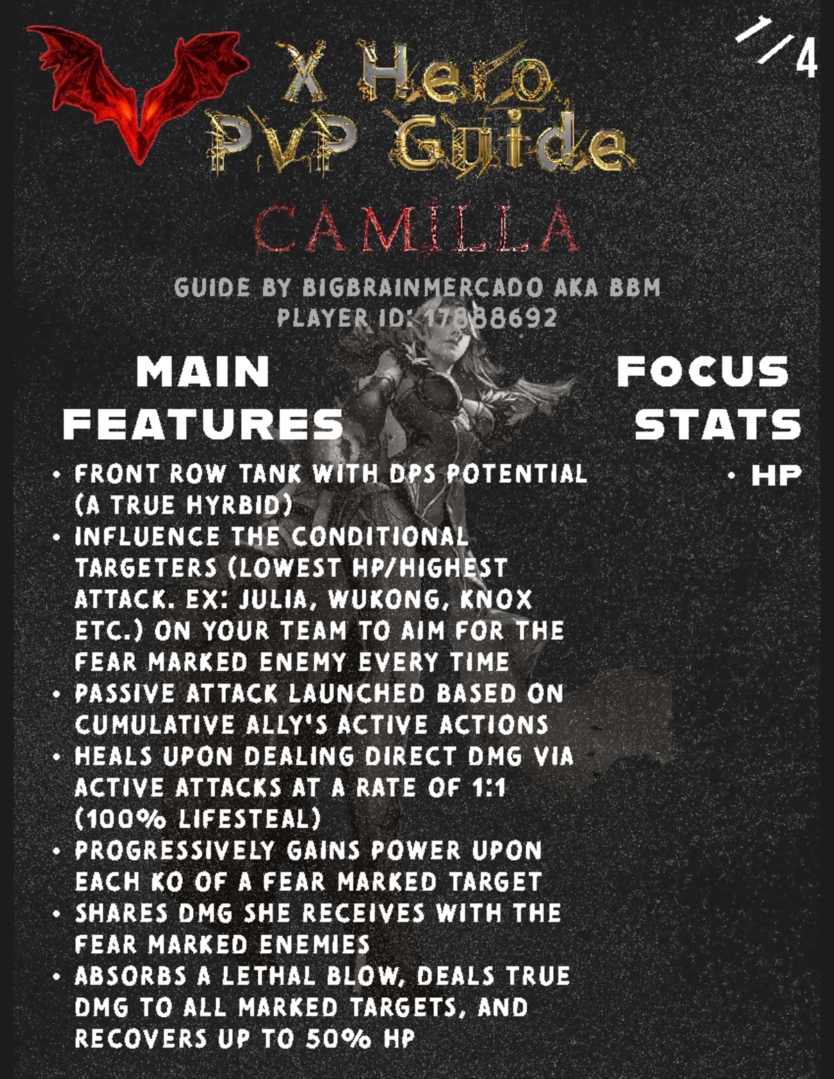Camilla Guide: BBM Player ID Features & Team Build Strategies - Studocu