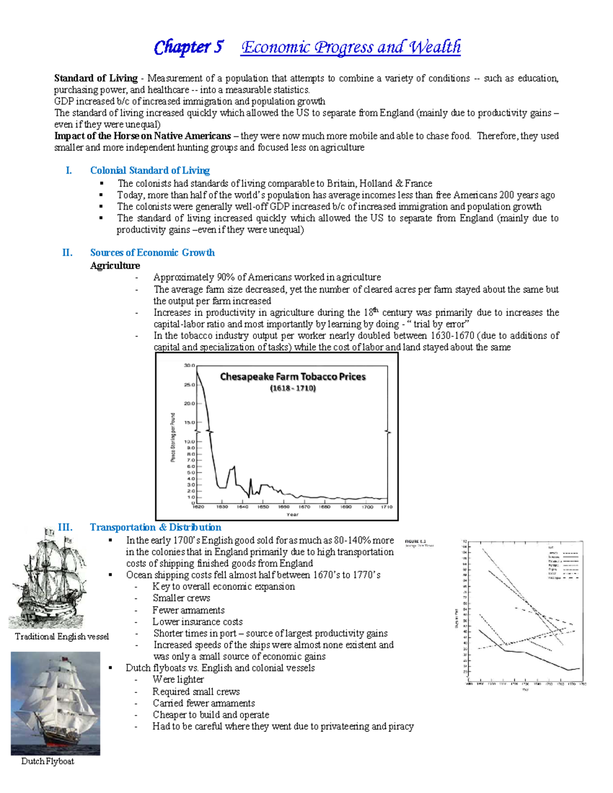 Economic Progress and Wealth in Colonial America - Chapter 5 Analysis ...