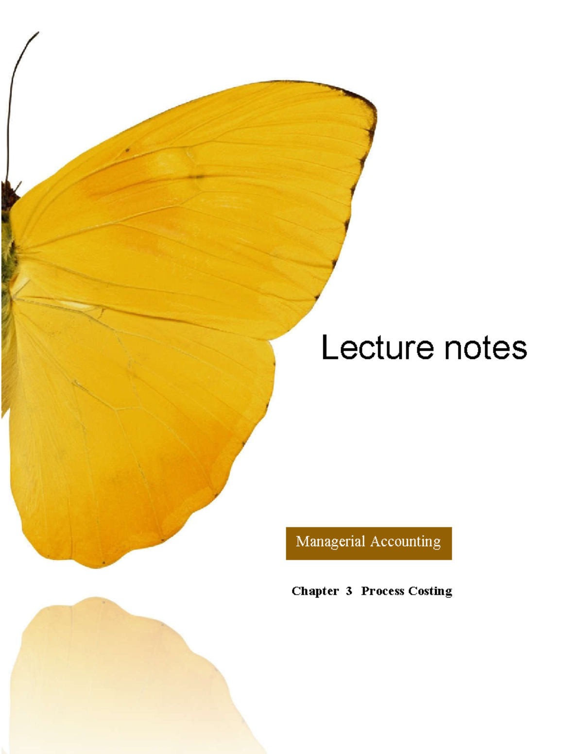 Chapter 3 - Process Costing Lecture Notes for Managerial Accounting ...