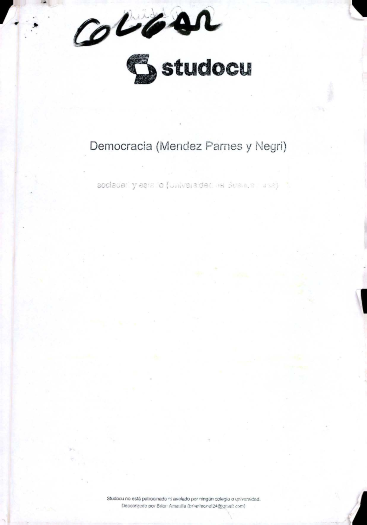Capítulo 4: Democracia según Mendez Parnes y Negri - Estudio y Análisis ...