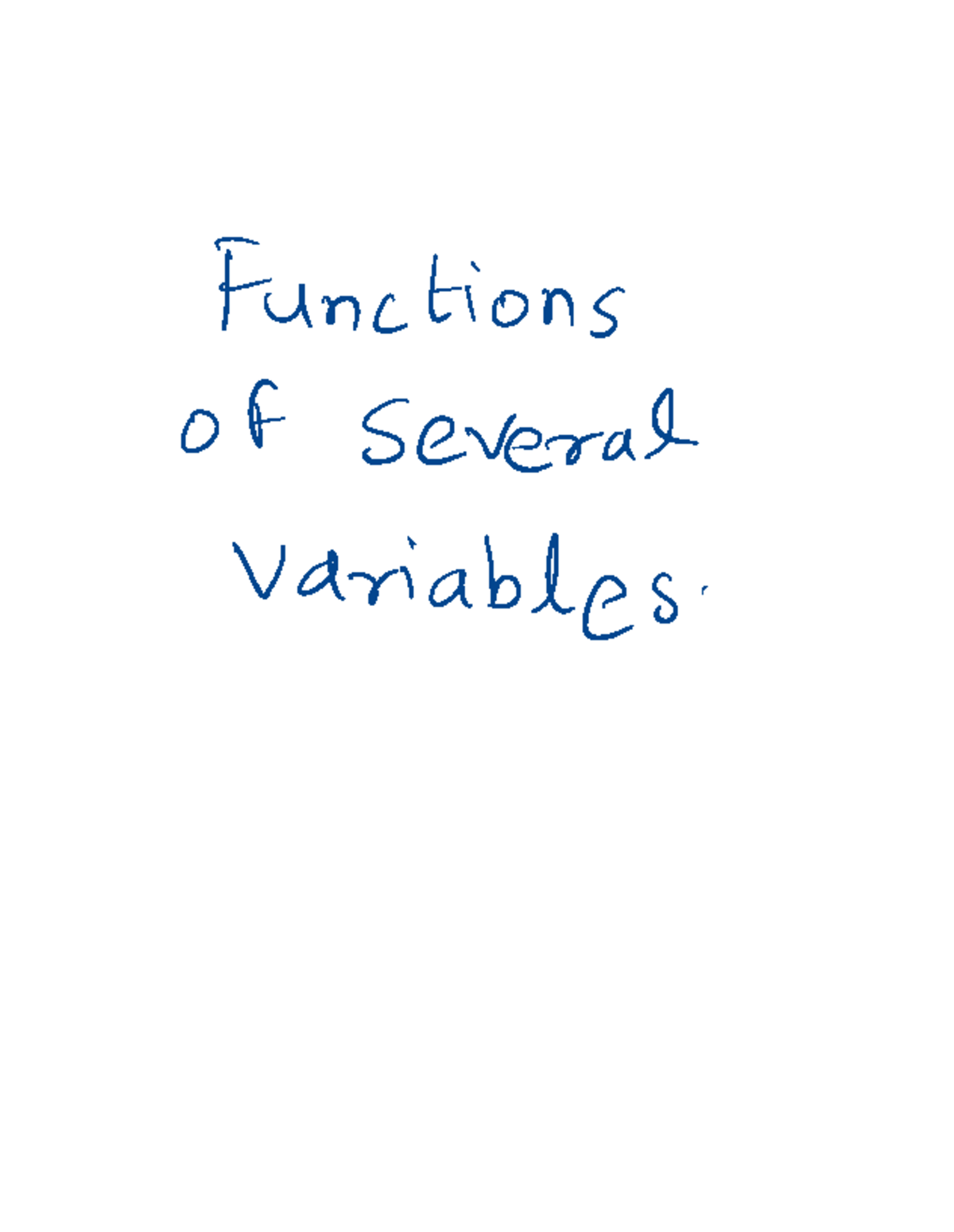 Functions of Several Variables: Level Curves Analysis (L18) - Studocu