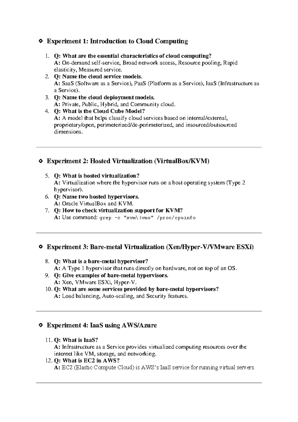 Cloud Computing Viva Questions & Answers (Cloud Lab Manual) - Studocu