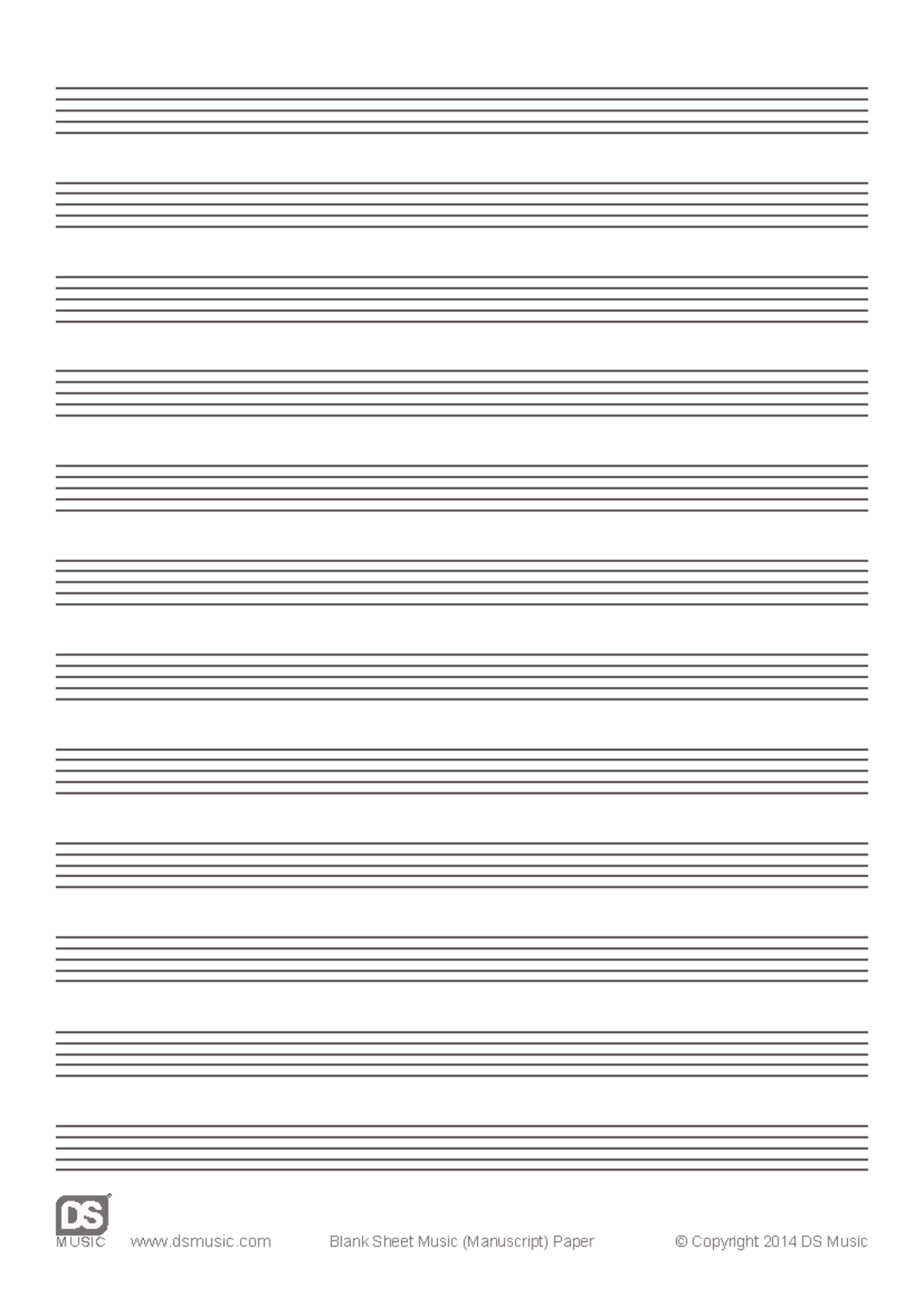 Blank+Sheet+Music+(Manuscript)+Paper - MUS2331 - dsmusic Blank Sheet ...