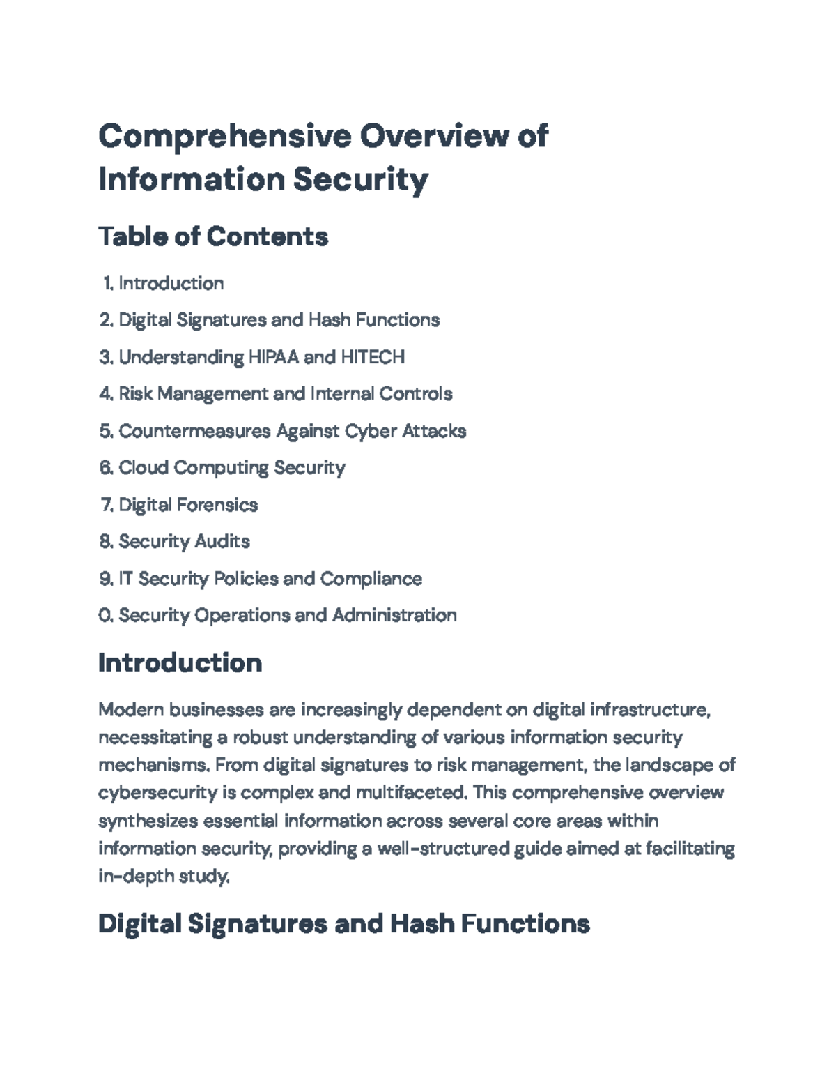 Comprehensive Guide to Info Security: Concepts & Regulations - Studocu