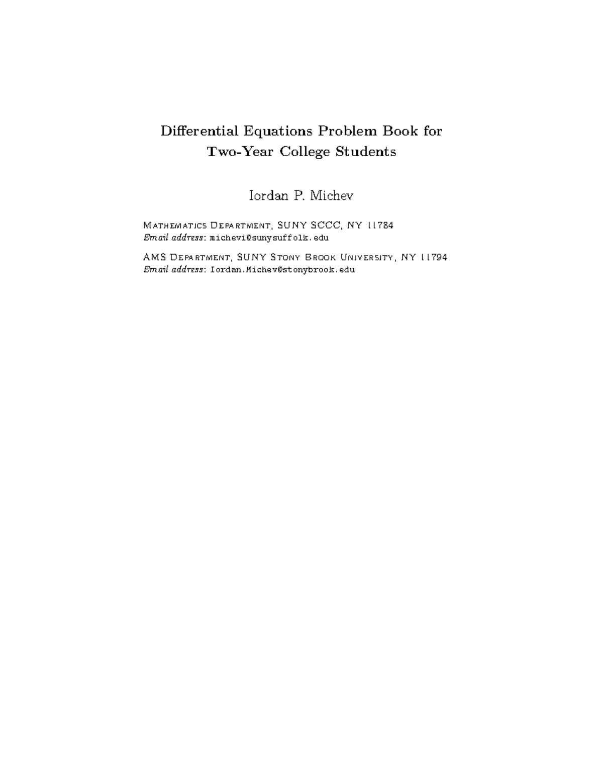 Differential Equations Study Guide for Test #1 (MATH 101) - Studocu