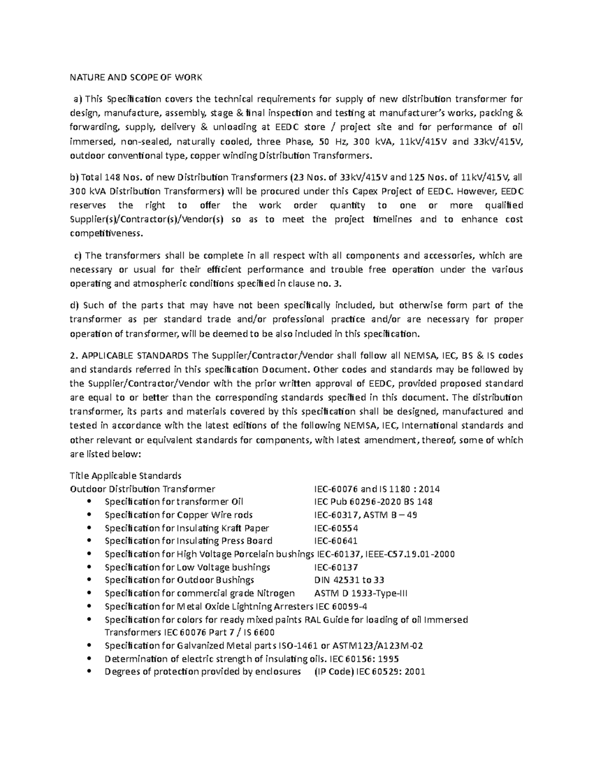 Transformer GTP - Study on GTP of the equipment's required in ...