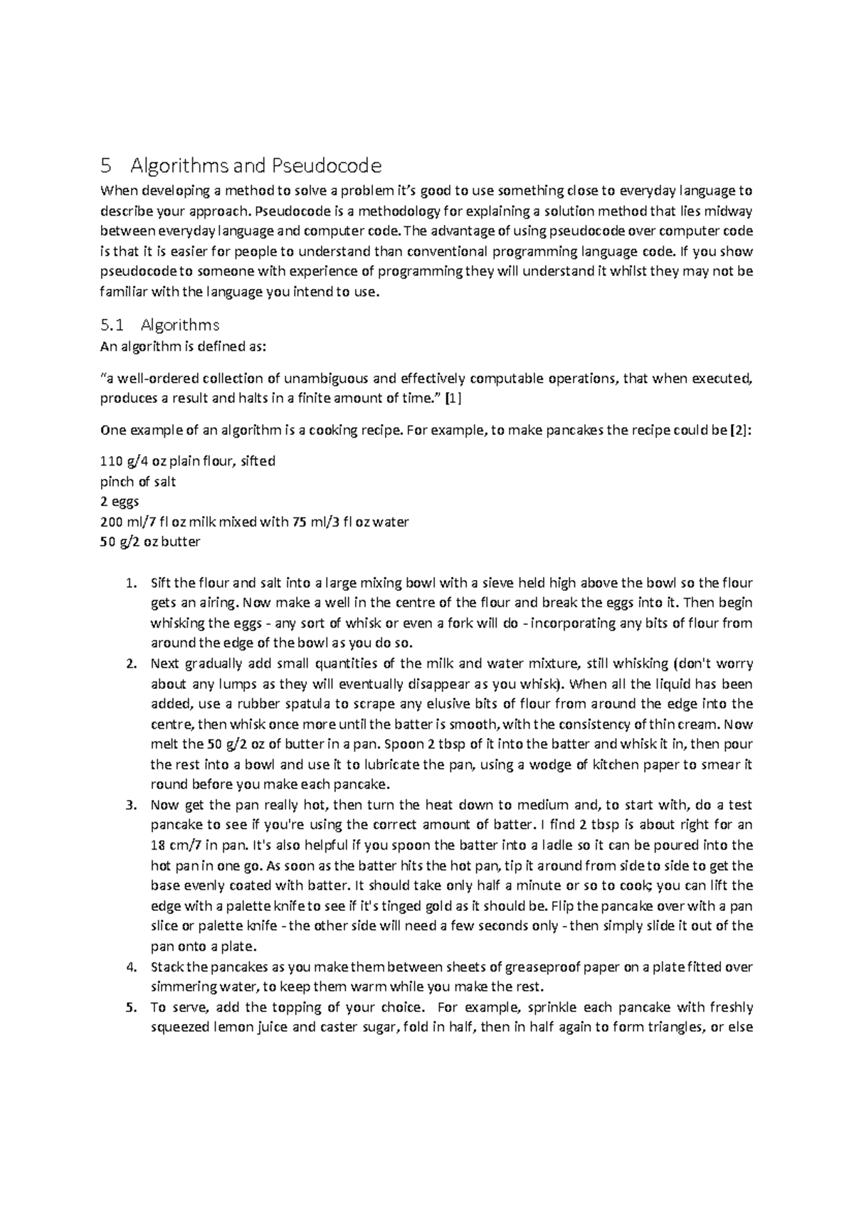 Algorithms and Pseudocode Overview for CS-101 - Studocu