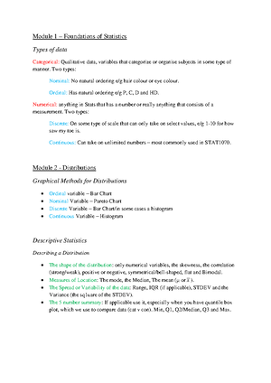 Comprehensive Guide to Statistical Inference & CLT Concepts (STAT 101) - Studocu